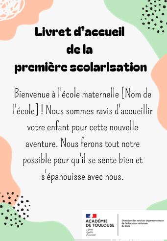 Livret d'accueil TPS et PS | Portail pédagogique du Gers